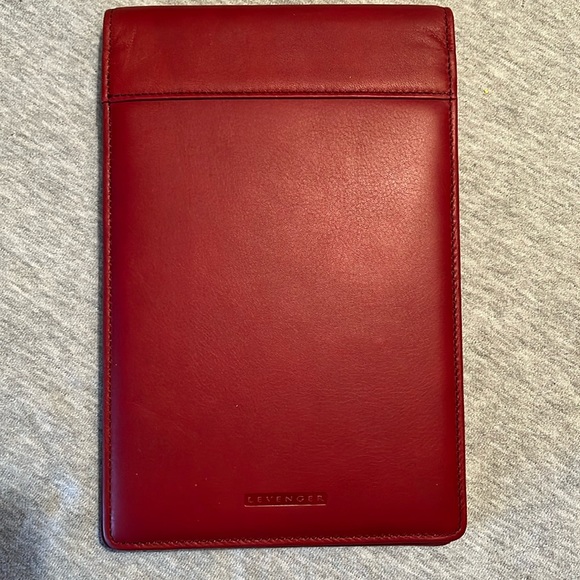 Levenger | Accessories | Nwt Levenger Leather Flip Folio Chili Pepper ...